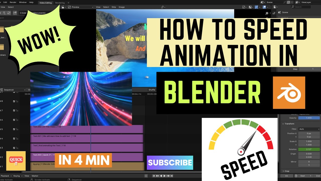 How To Speed Animation In BLENDER? - YouTube