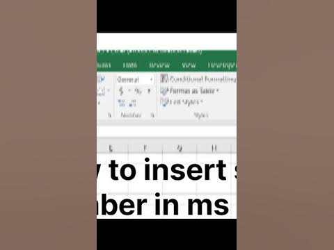How to insert serial number in ms Excel/shortcut keys - YouTube