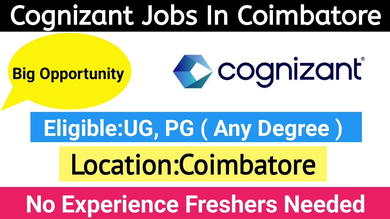 Cognizant Jobs in Coimbatore | Any Degree | Cts Jobs for Freshers ...