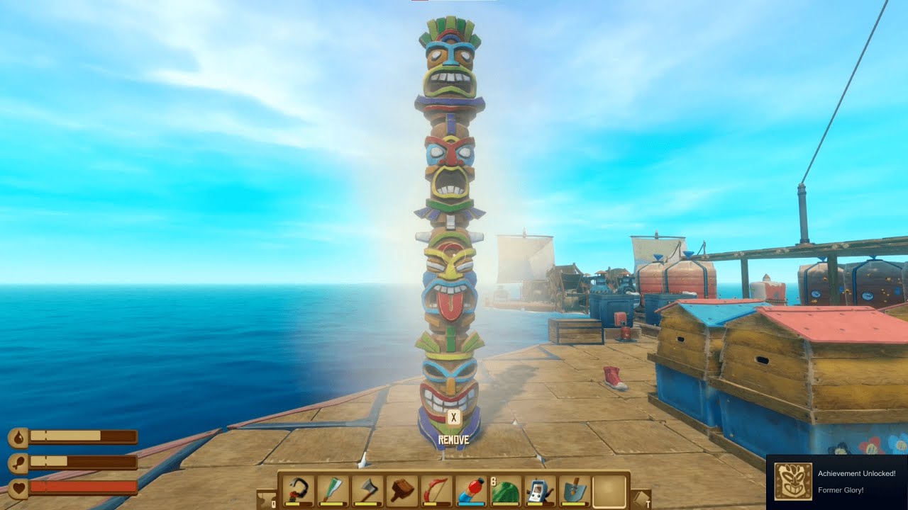 Tiki Mask (Hidden Achievement) Raft #1 - YouTube