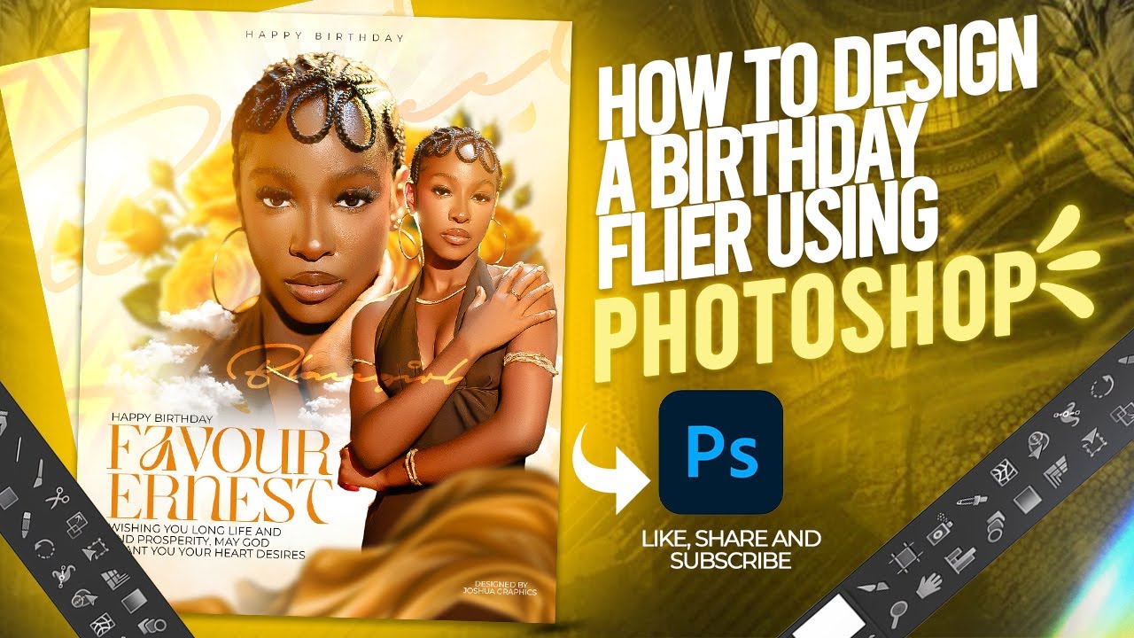 HOW TO MAKE A BIRTHDAY FLIER USING PHOTOSHOP | BEGINNERS | TUTORIAL ...