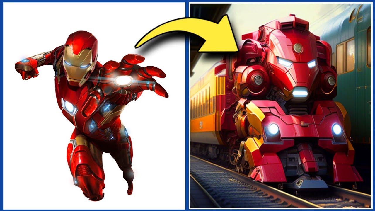Superheroes but Train-Heroes - Iron Man, Superman, Spiderman, Superman ...
