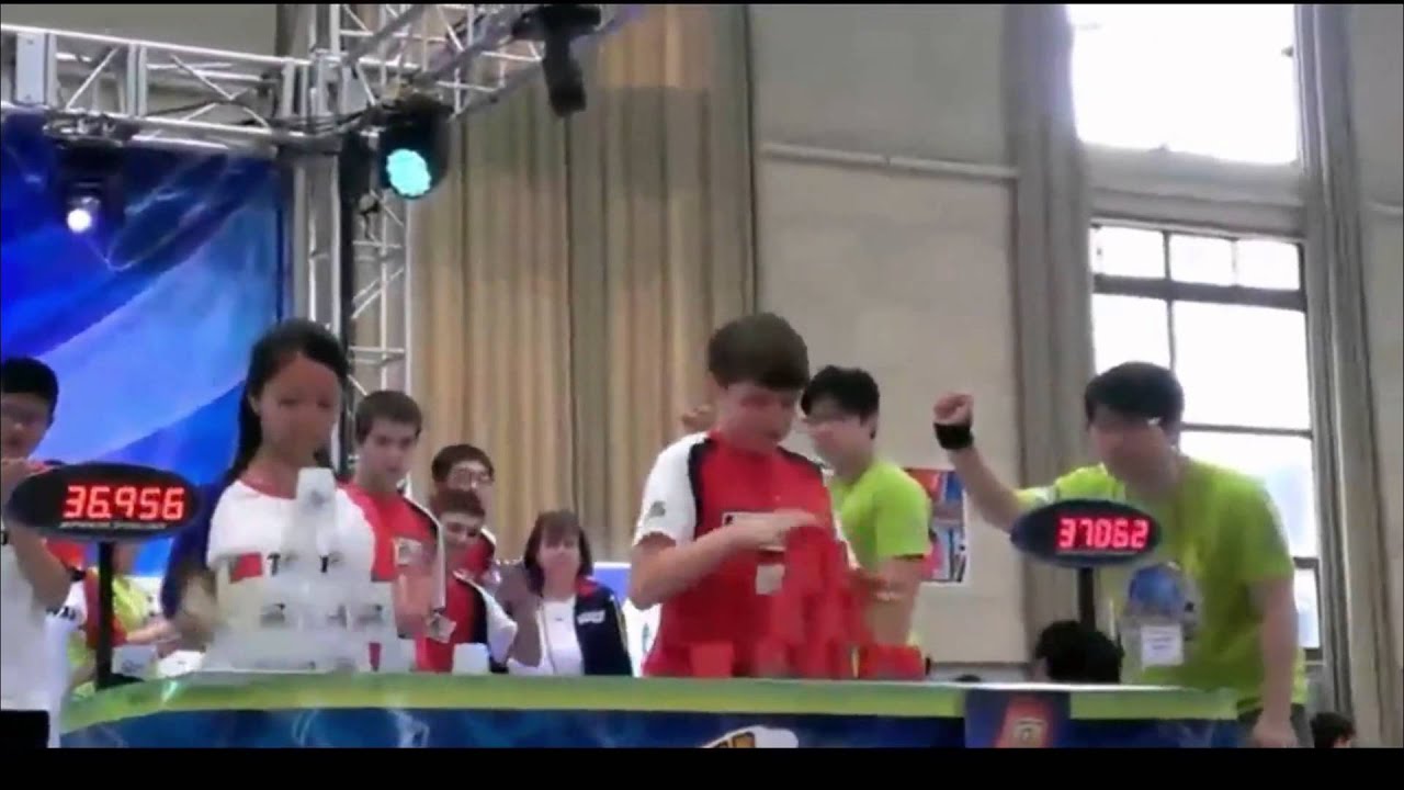 Closest race in sport stacking history !!!! Chinese Taipei 37.931:37. ...