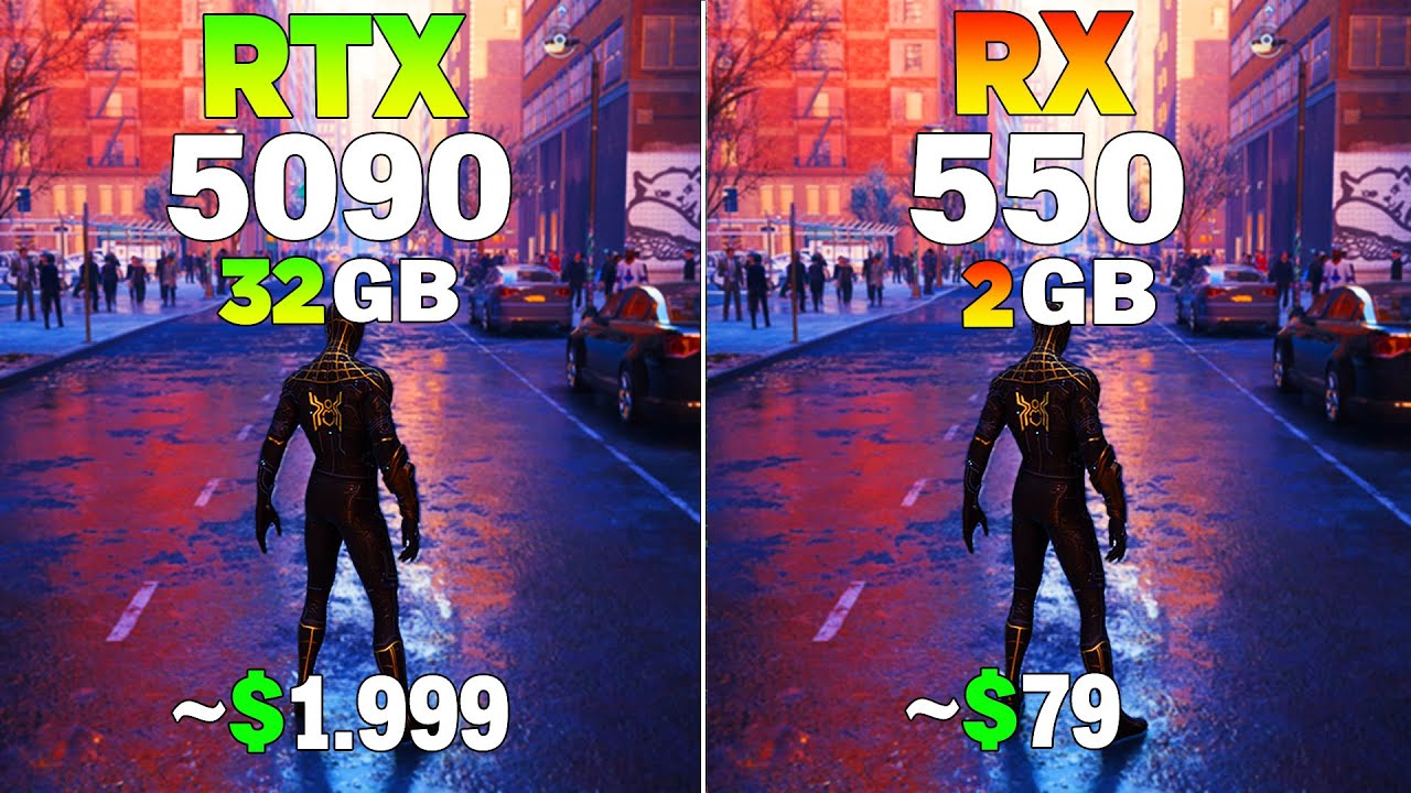 RTX 5090 vs RX 550 - Test in 8 Games - YouTube