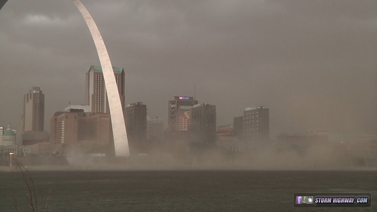 Severe thunderstorm outflow dust storm in St. Louis - May 7, 2016 - YouTube