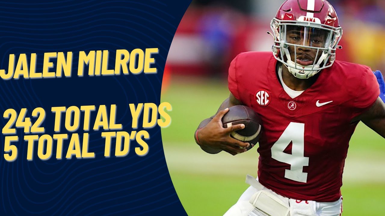 Jalen Milroe vs Middle Tennessee | 5 Total Touchdowns! - YouTube