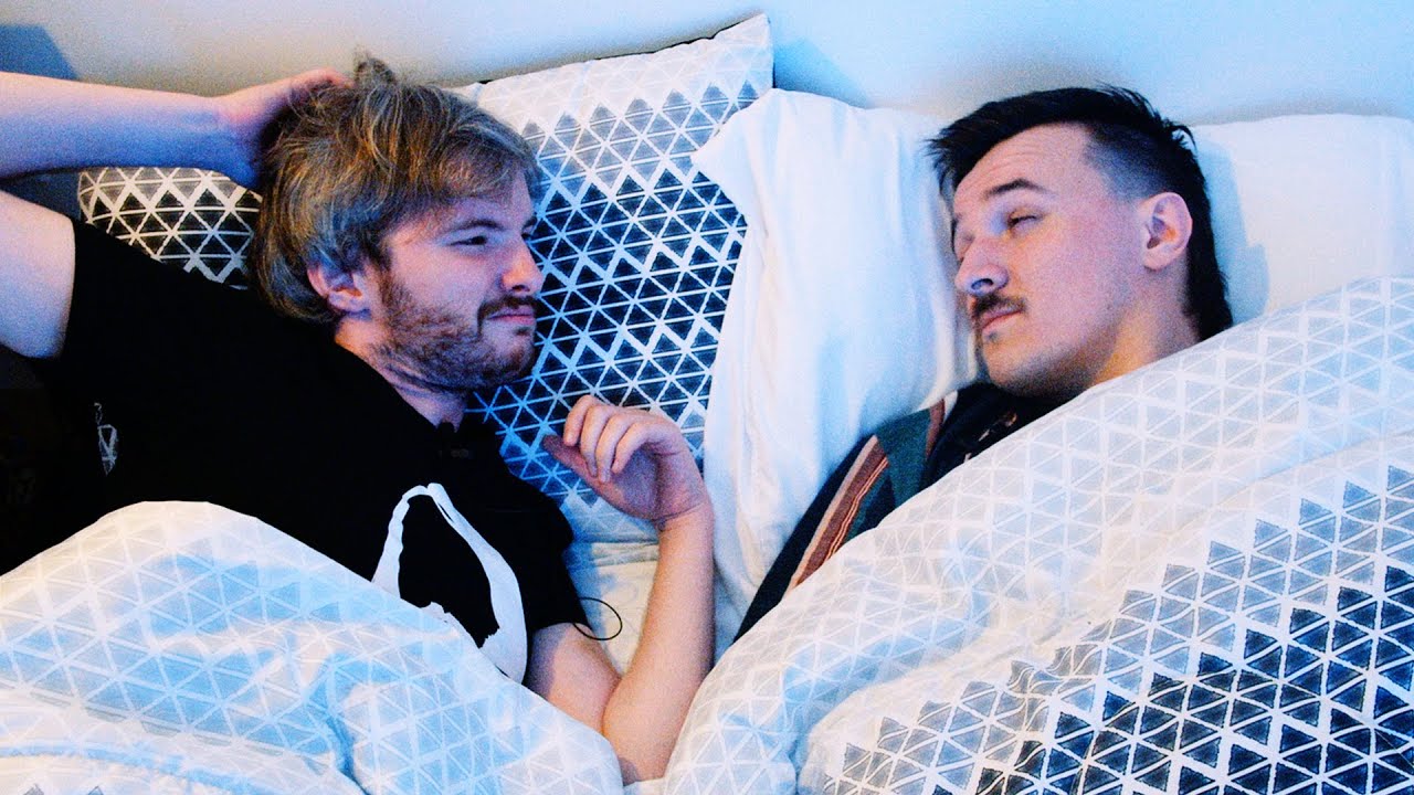 how dudes act after sleeping in the same bed - YouTube