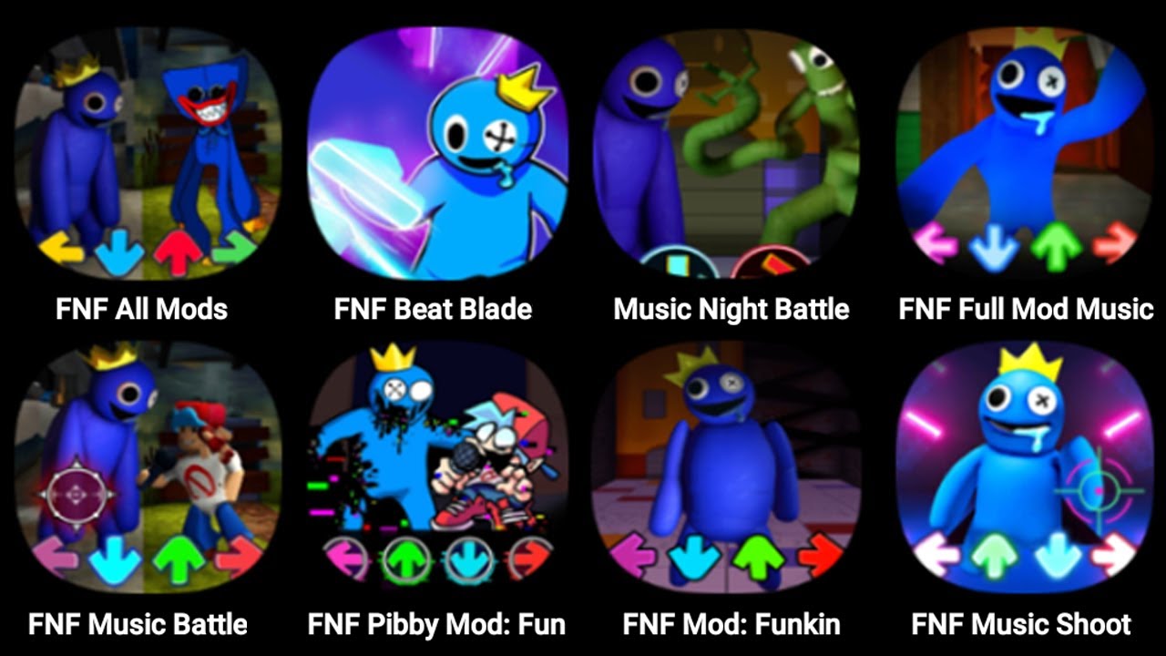 FNF Rainbow Friends, FNF Beat Blade, Music Night Battle, FNF Pibby Mod ...