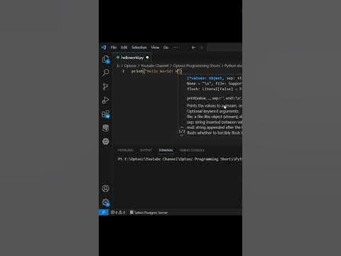 #1 Python Hello World #python #pythonprogramming #programminglanguage #coding #pythontricks # ...