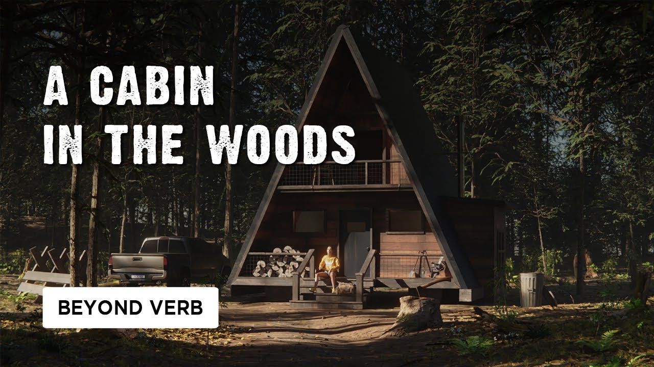 Making Blender Guru's "a Cabin in the Woods" using Geometry Nodes. # ...