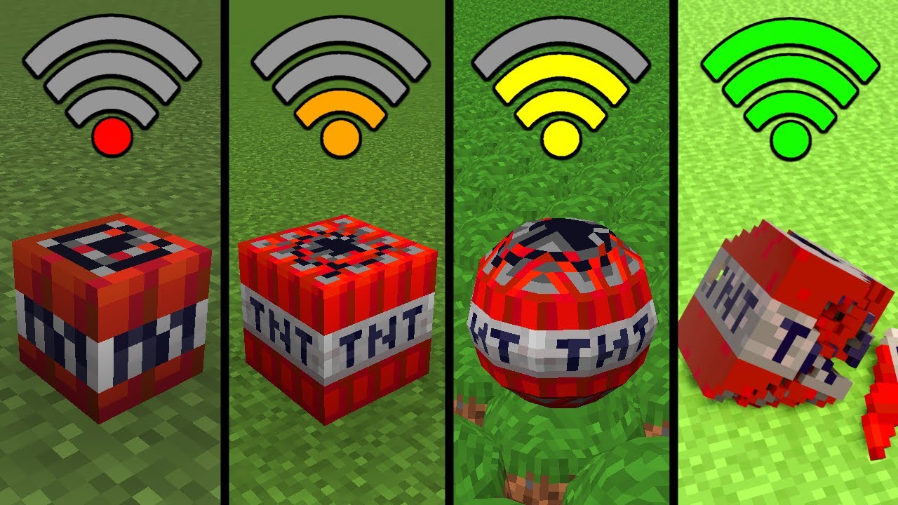 Minecraft tnt with different Wi-Fi be like - YouTube