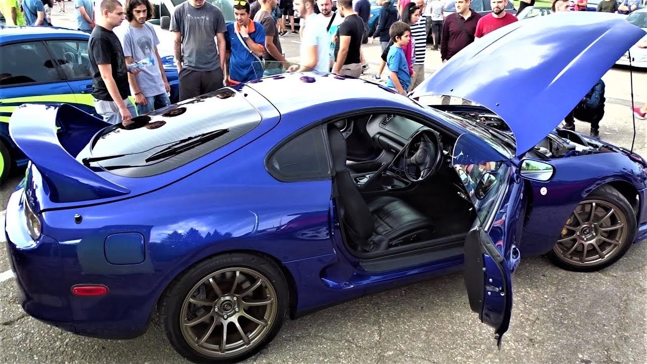 Toyota Supra 2 Step Revs / Exhaust Flames / Loud Sounds Superlime Race ...