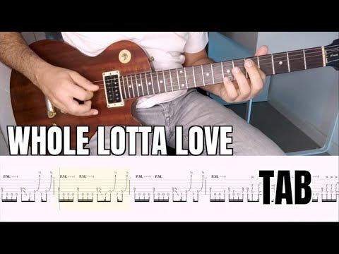 Whole Lotta Love Led Zeppelin riff and solo cover Guitar Tab - YouTube