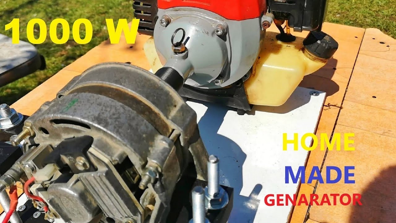 How to make Car Alternator Generator 14.4 V and 220 V Out Using 2 ...