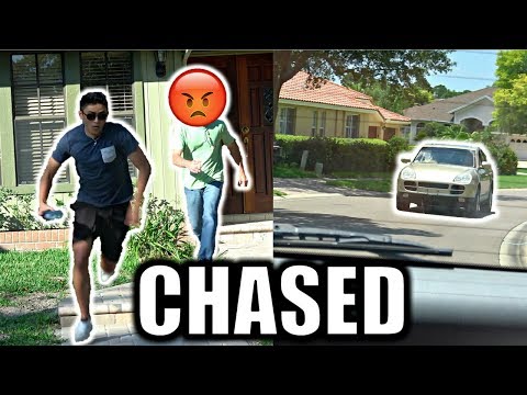 DING DONG DITCH AND PEE PRANK! *EPIC CAR CHASE* BTS