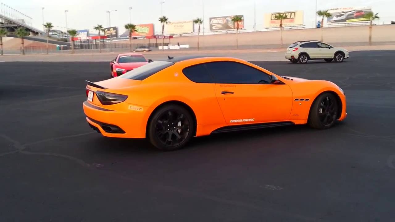 Orange Maserati & Red Ferrari Italia 458 - YouTube