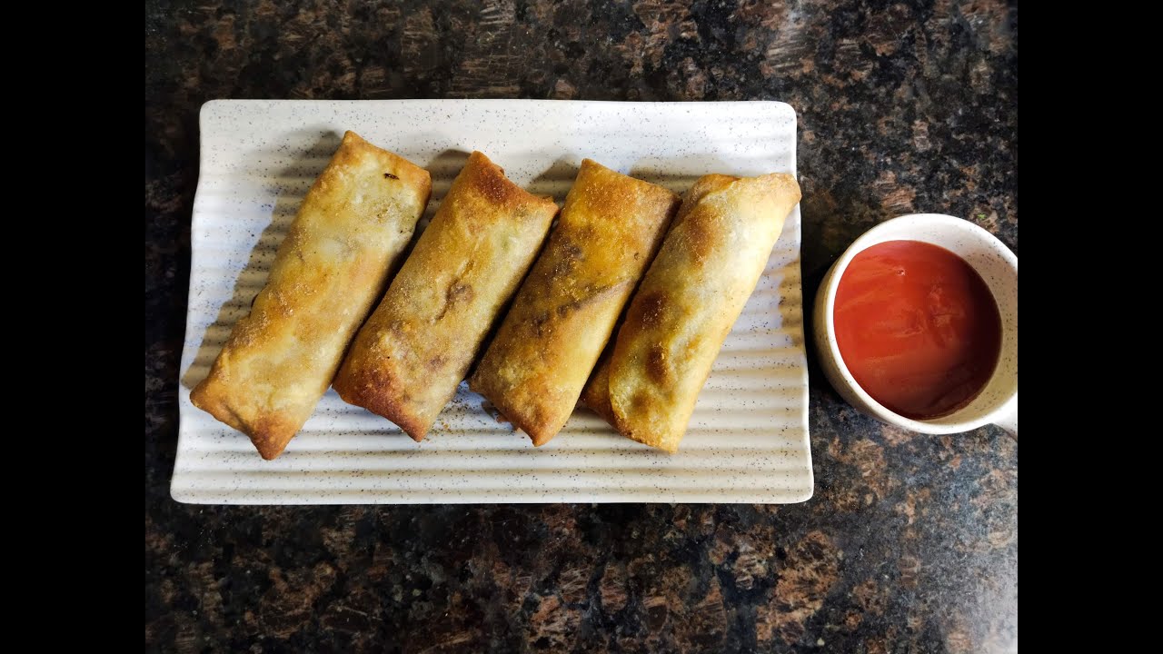 Suji spring roll | spring roll recipe | vegetable rolls | starters ...