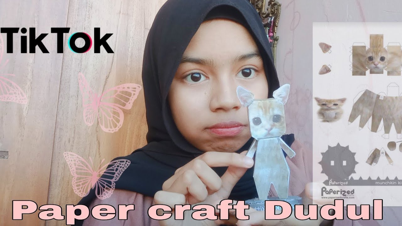 Tutorial membuat paper craft Dudul kucing viral di tiktok #papercraft # ...