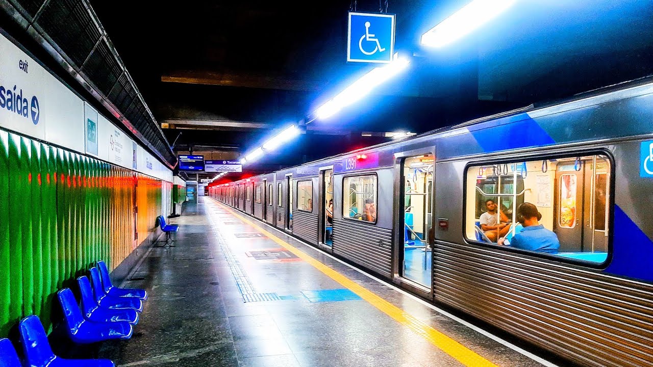 Metrô SP Frota I15 L39 Chegando e Saindo Na Estação São Judas Linha 1 ...