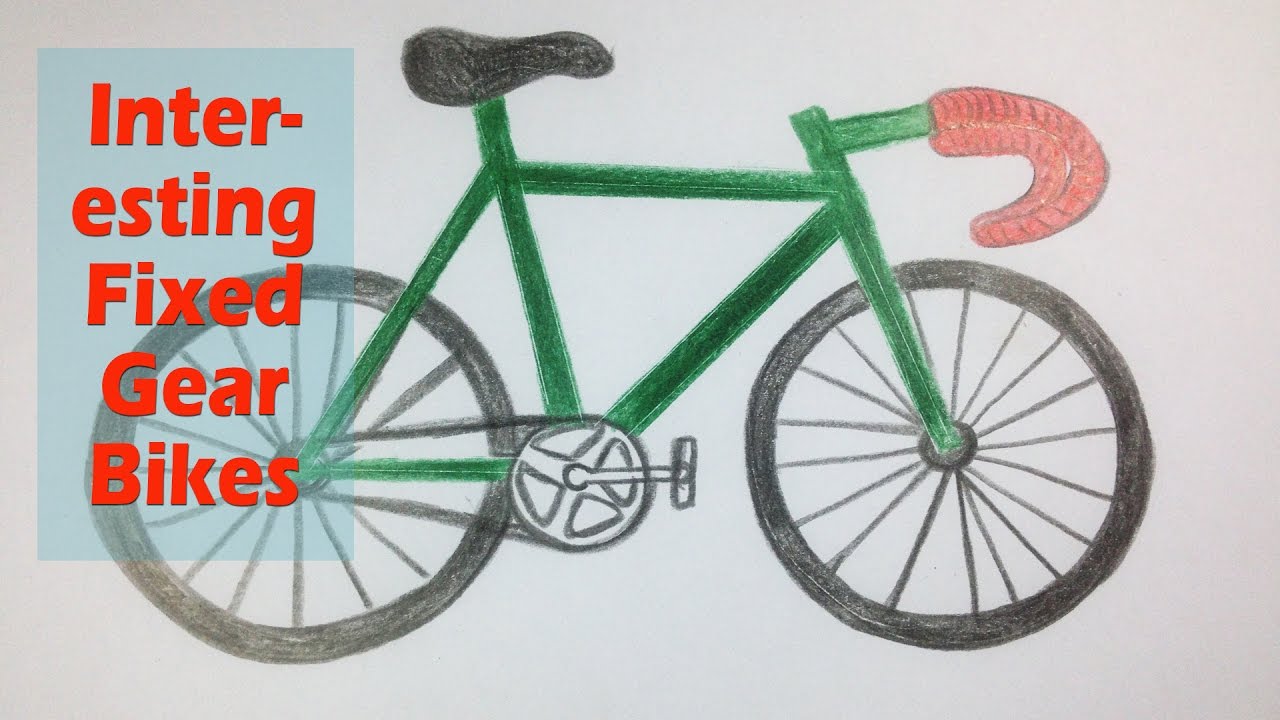 Fixed Gear Bikes - How to draw a bicycle step by step - YouTube