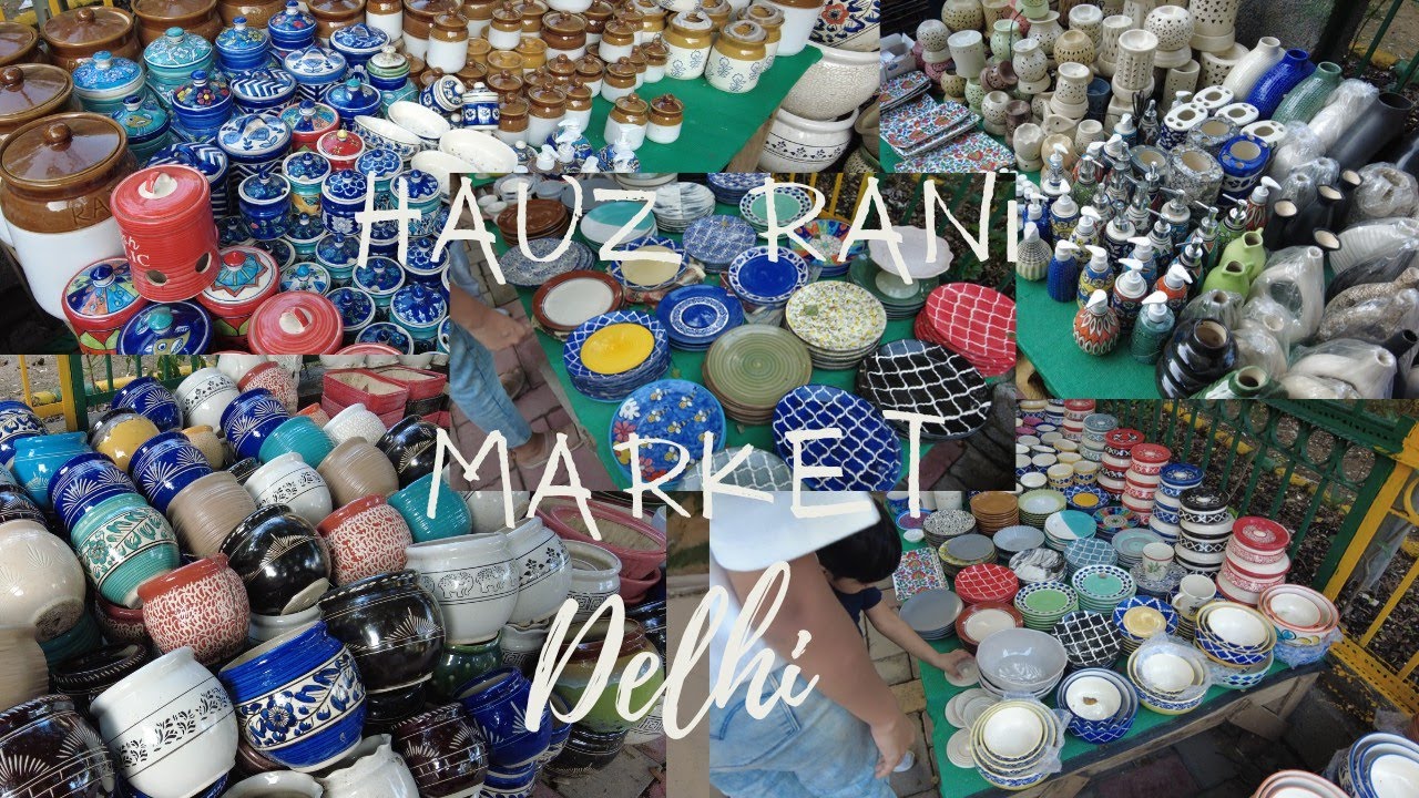 HAUZ RANI MARKET DELHI || बंजारा माकेर्ट से भी सस्ती || famous crockery ...