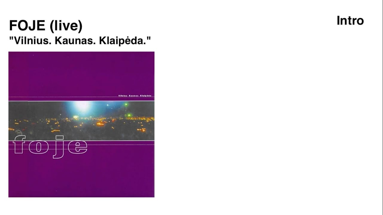 FOJE - "Intro" (live) - YouTube