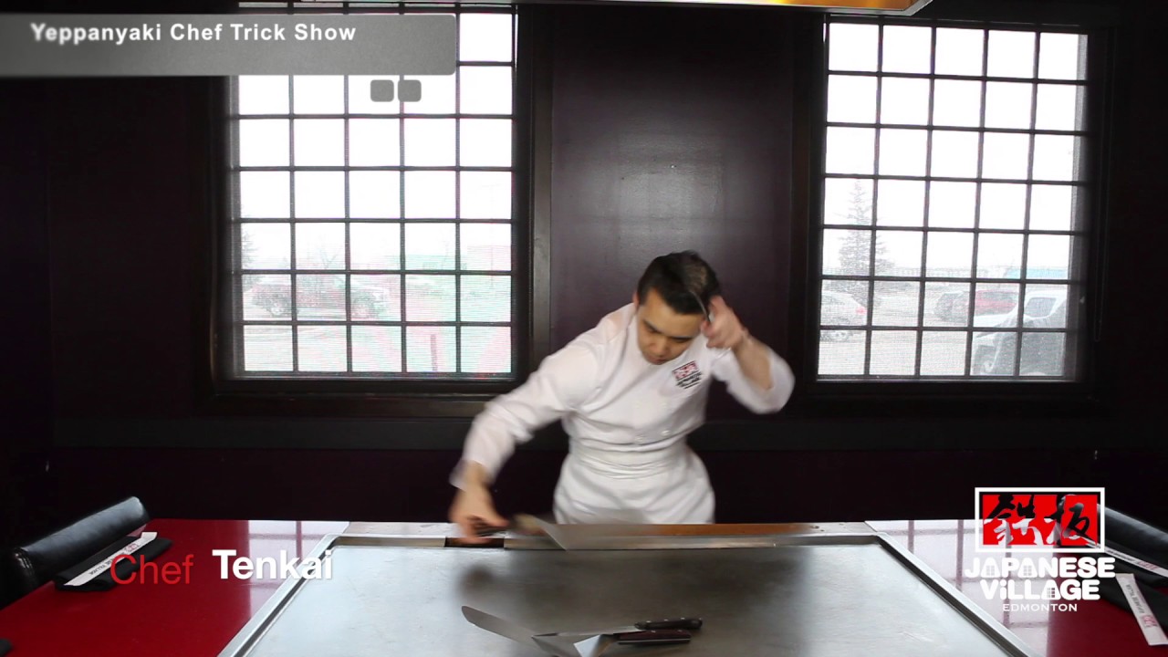Teppanyaki Chef Trick Show - Japanese Village Edmonton - YouTube