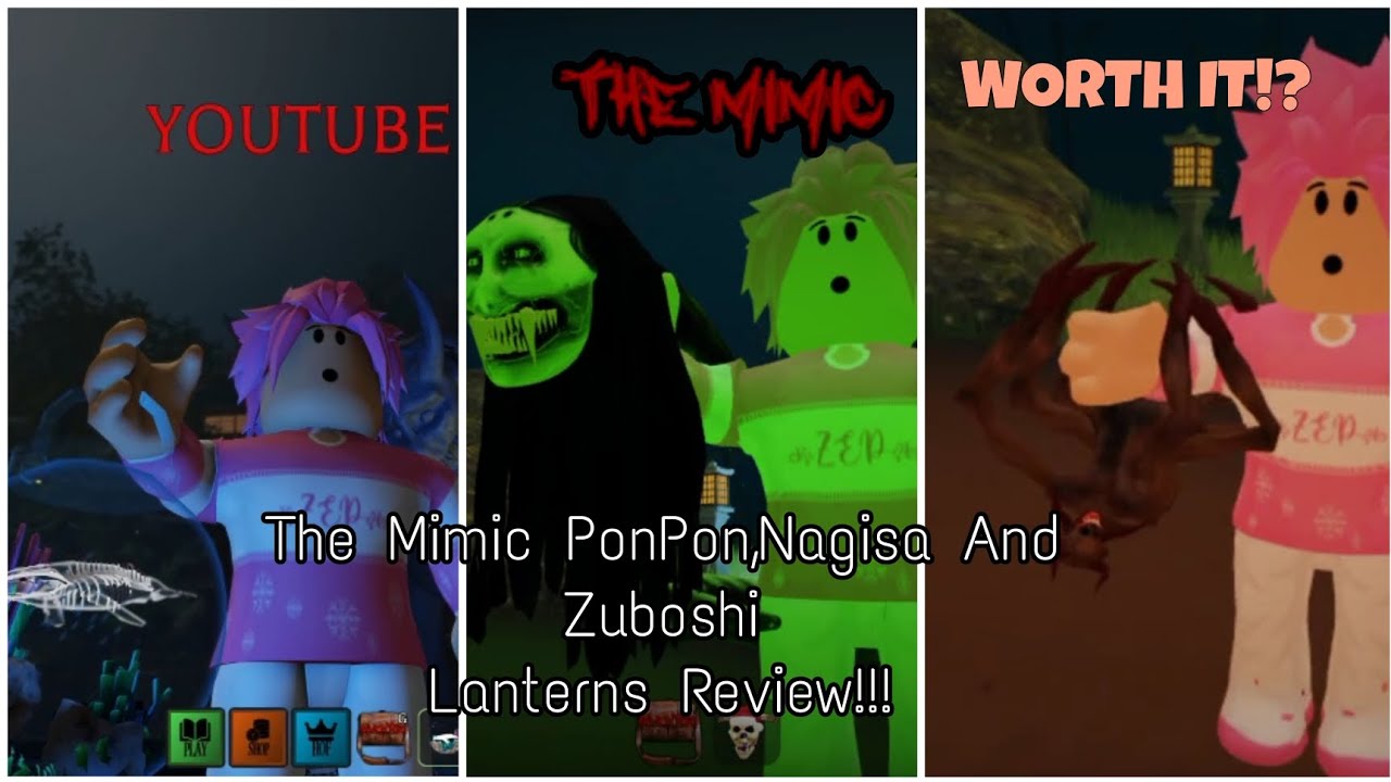 The Mimic Nagisa,Zuboshi And PonPon Lantern Review!!! - Roblox - YouTube