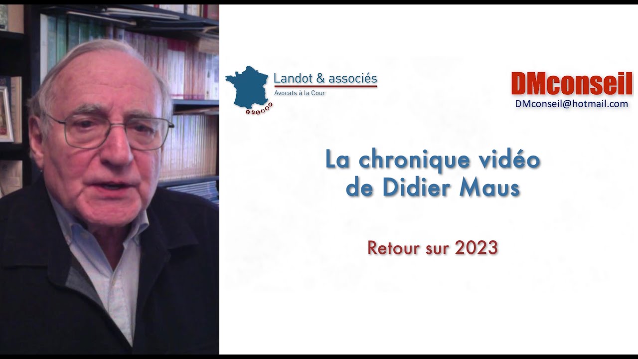 Chronique vidéo de D. Maus – Retour sur 2023 - YouTube