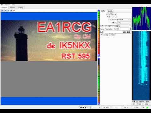 SSTV Image Received on 14.230 MHz USB by G4KJS in Whitstable UK on 2026-06-23 10:17Z. Scottie 2
