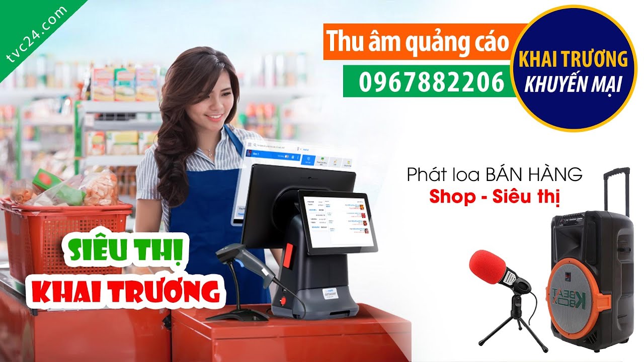 Thu âm khai trương siêu thị FT mart MC đọc quảng cáo khuyến mại - YouTube