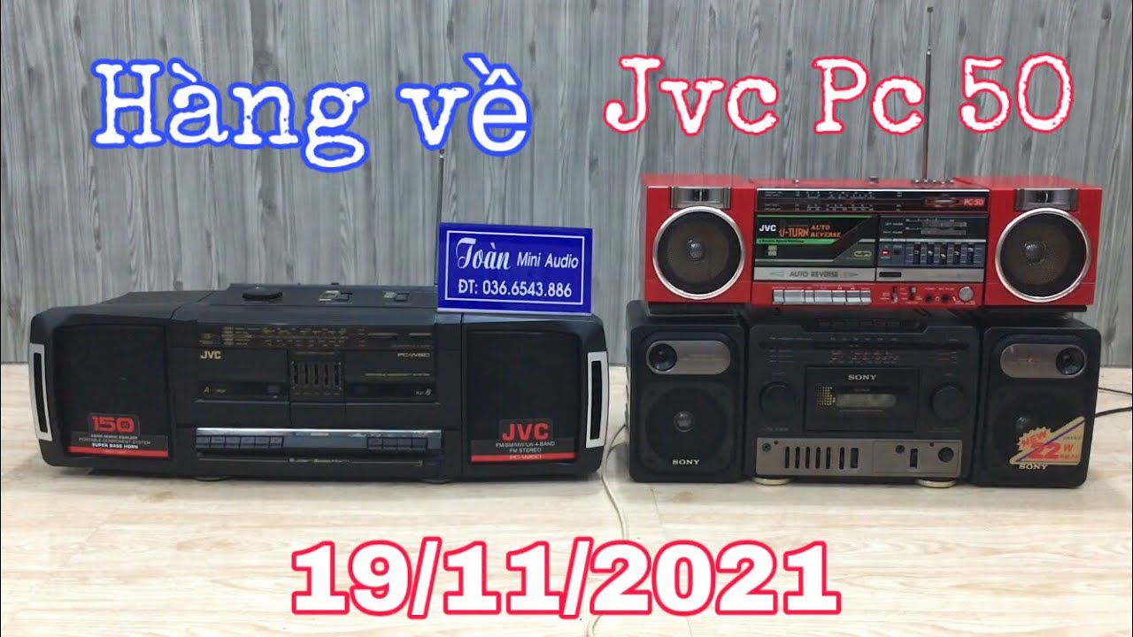 3 chiếc đài cassette JVC Pc50 - W150 - Sony 1033s giá từ 1Tr - LH 036. ...