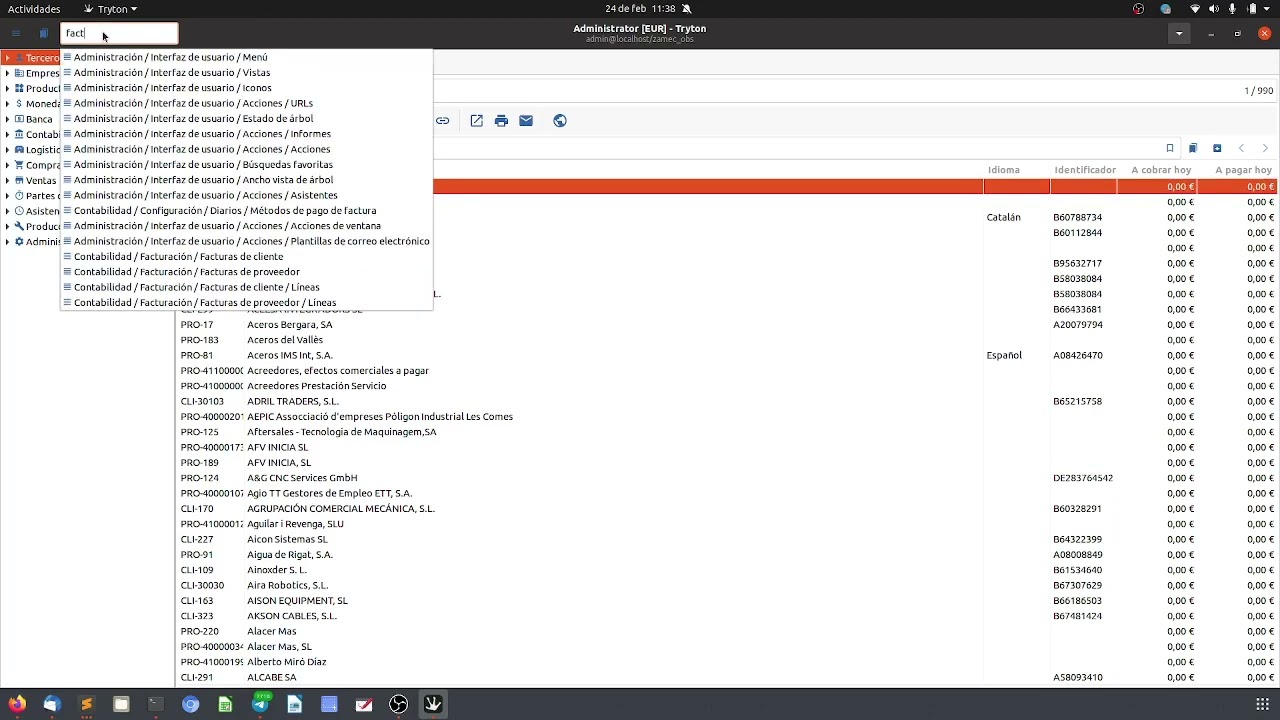 Tutorial primeros pasos con Tryton ERP - YouTube