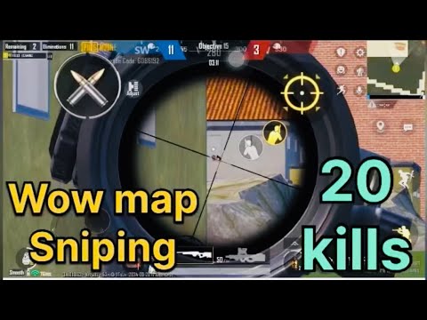 Wow map sniper || best sniper kills in wow mode #pubgmobile #gaming #gameplay - YouTube