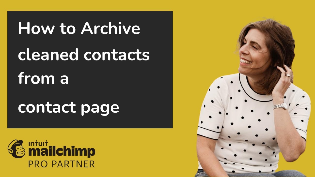How to archive cleaned contacts in Mailchimp - YouTube