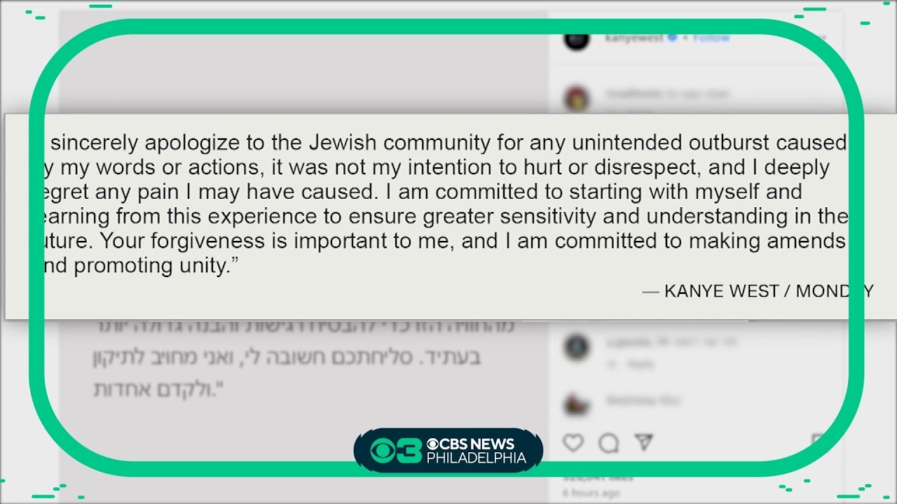 Ye issues apology to Jewish community for antisemitic statements - YouTube