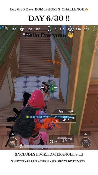 BEST BGMI GAMEPLAY🔥DAY 6/30 BGMI SHORTS CHALLENGE | LATE TODAY SORRY ⁠ @BattlegroundsMobile_IN ...