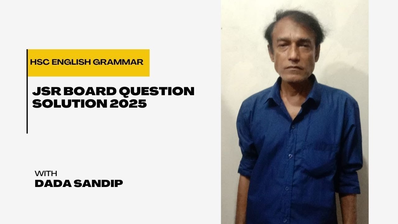 JSR Board Question Solution 2025 – Full Answer with Explanation part 1 - YouTube