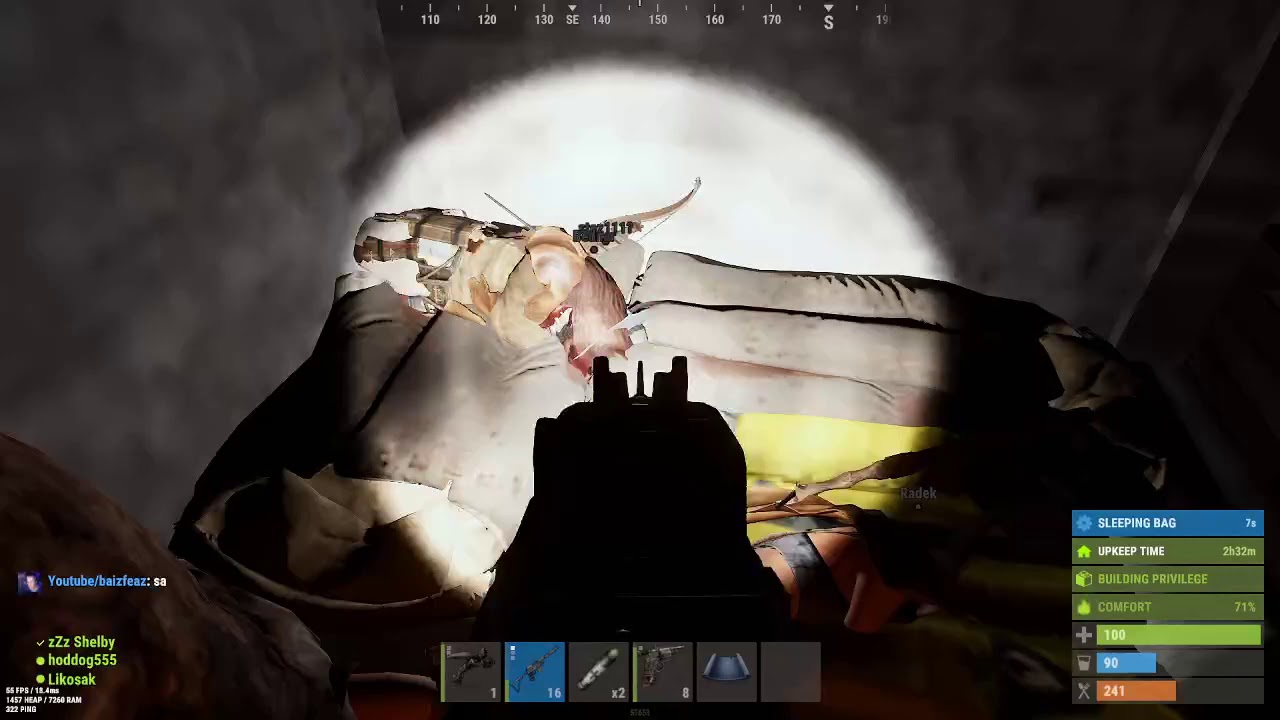 RUST Ghosted zZz 13+ bags , 9+ sleepers and 8+roaming spawn area moose ...