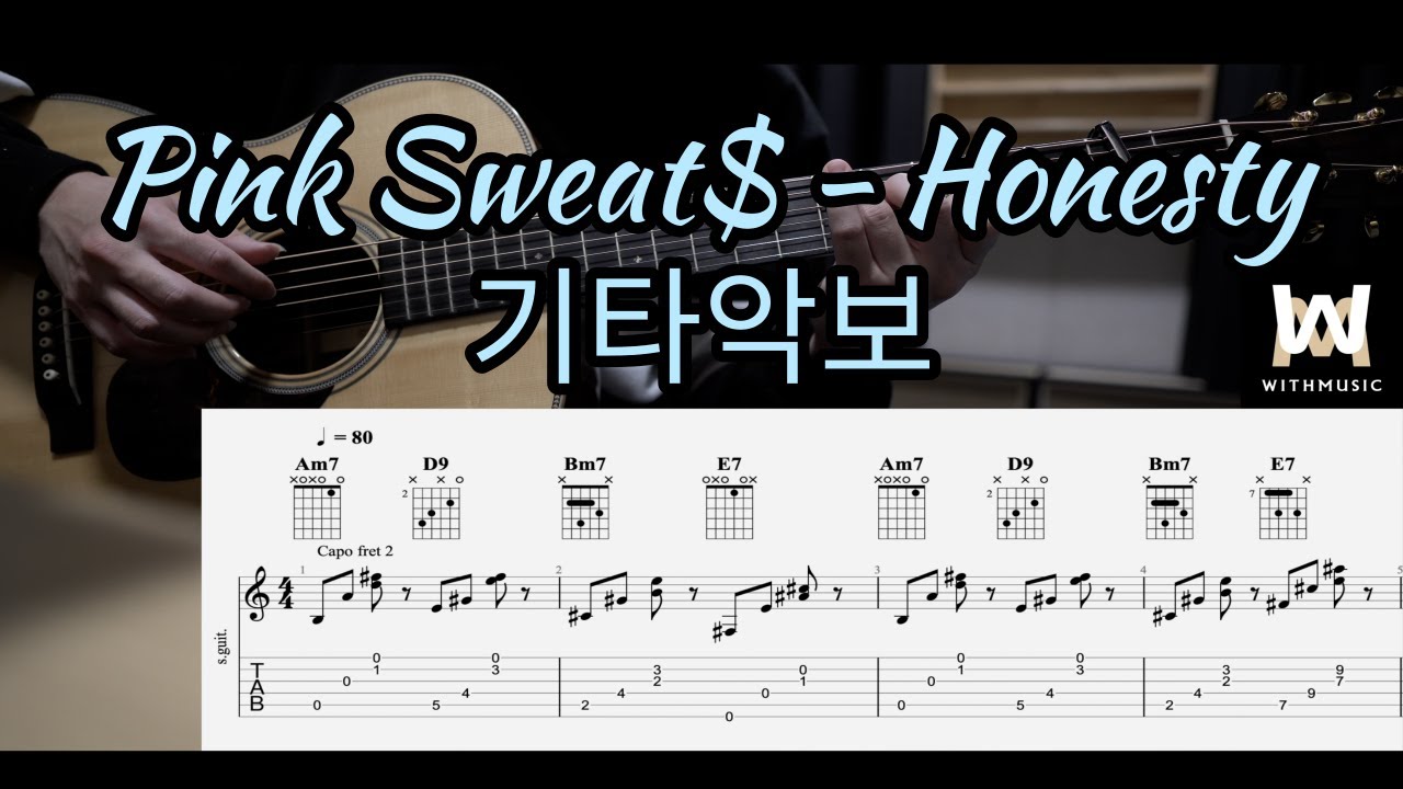 120.Pink Sweat$ - Honesty (Guitar Tab) - YouTube