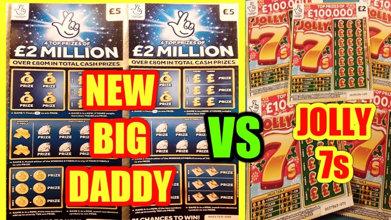 NEW..SCRATCHCARDS...." BIG DADDY SCRATCHCARDS"..Vs.."JOLLY 7s".....and ...