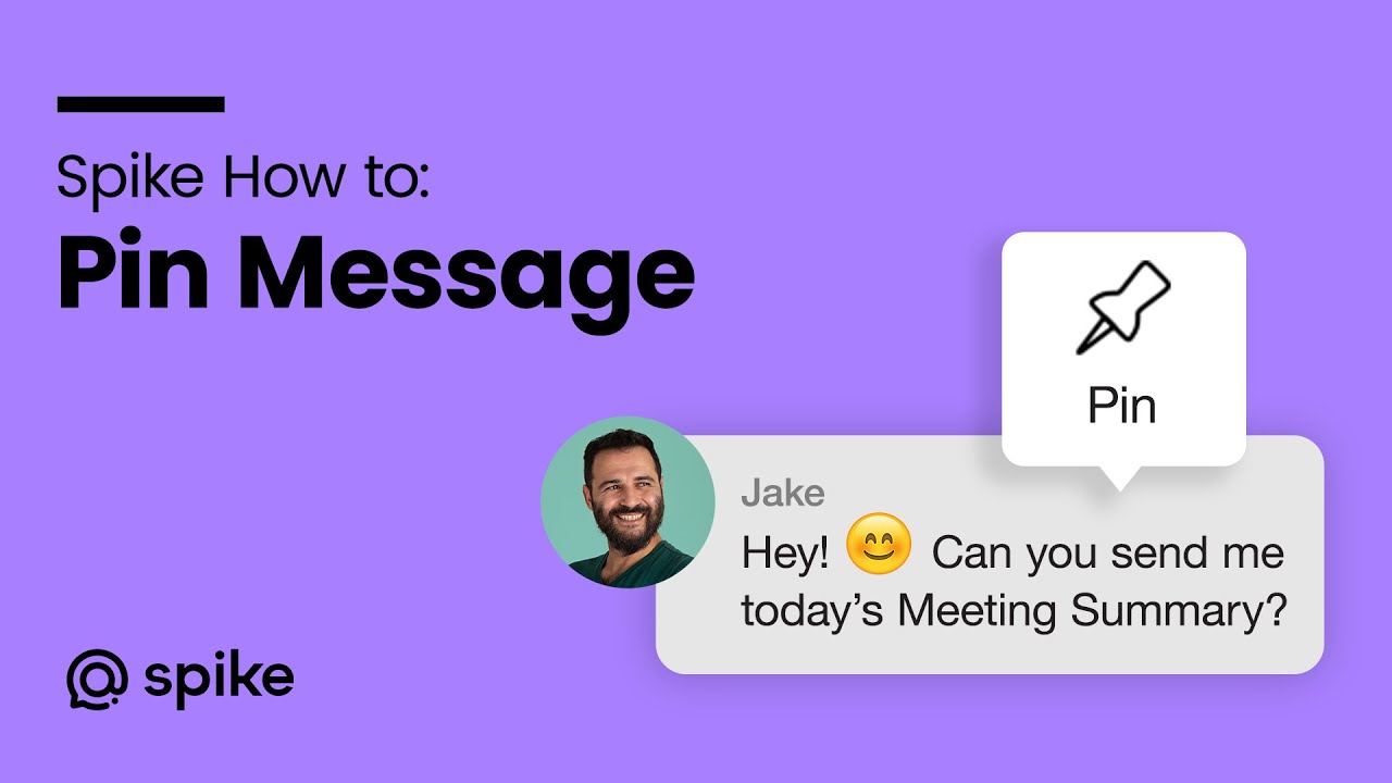 Spike How-to: Pin Message - YouTube