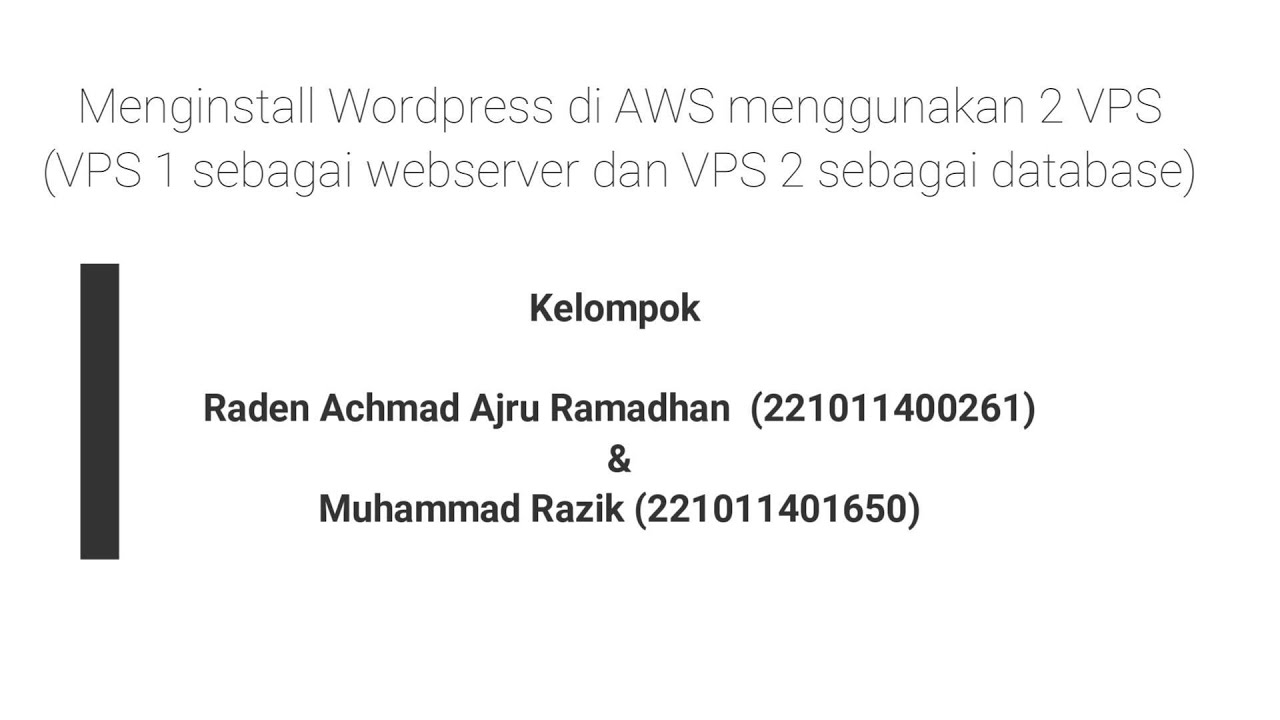 Penginstalan Wordpress di VPS Webserver - YouTube