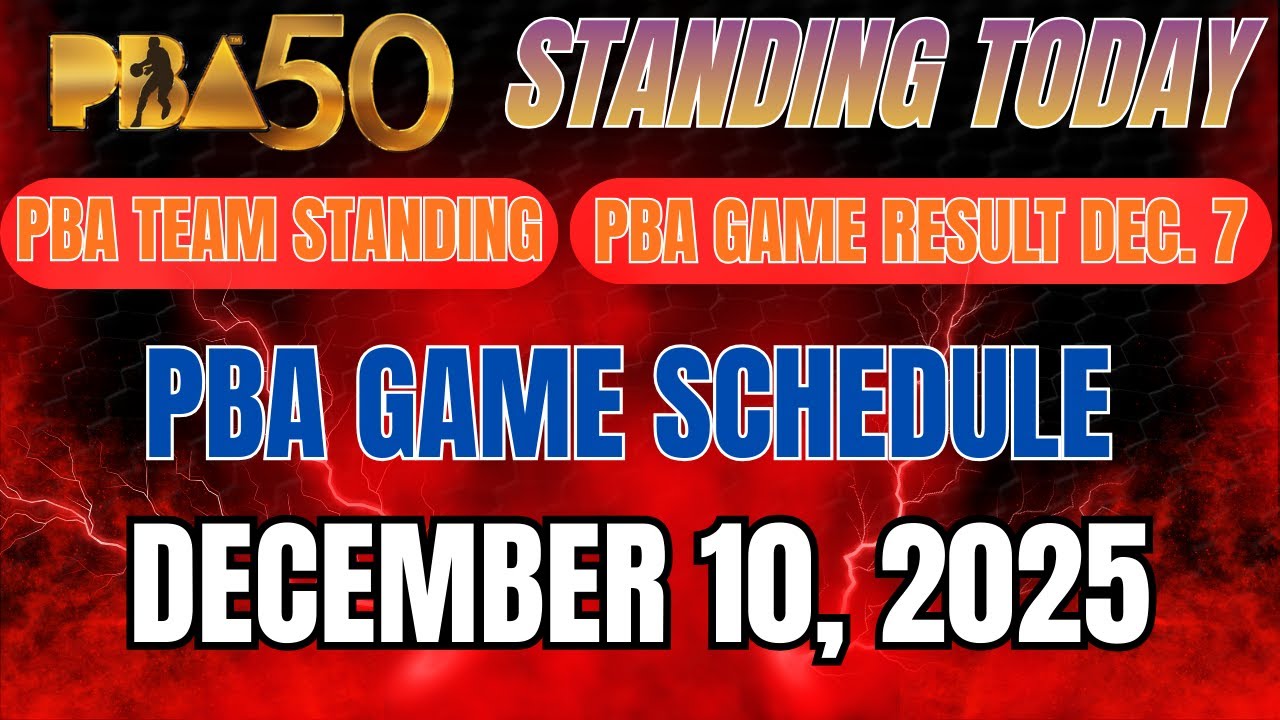 PBA Standing today as of December 9, 2025 | PBA Game Results | PBA ...