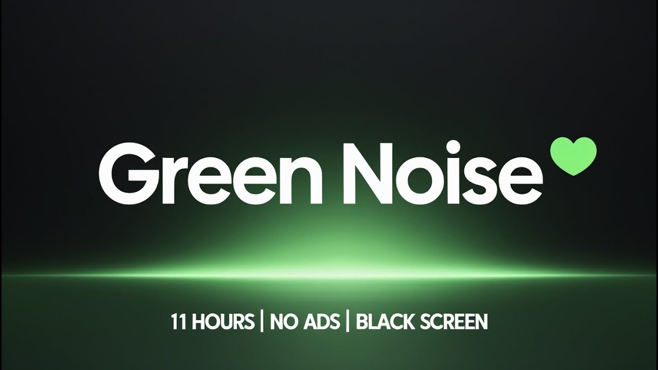 Relax with Green Noise 🌿 | 11 Hours Black Screen Soundscape | No Ads ...