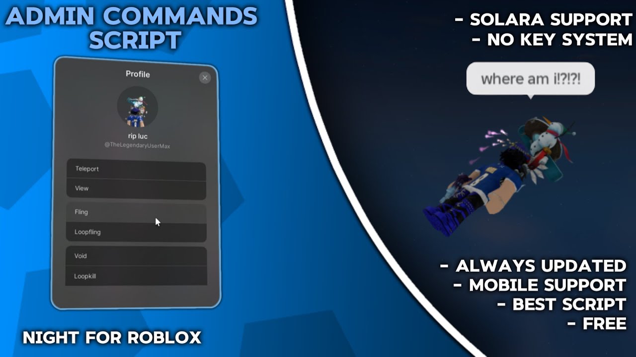 New Roblox Admin Command Script Best Fe Universa Pastebin Solara