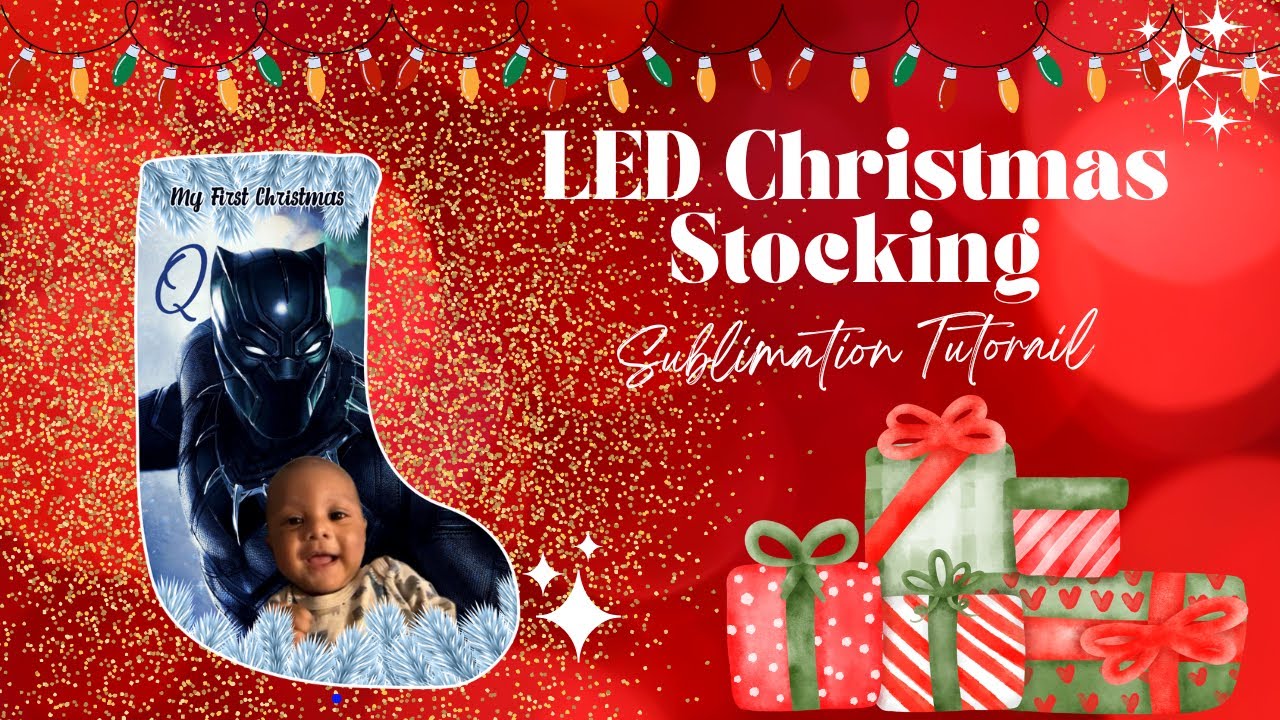 Sublimation Tutorial: How to sublimate LED Christmas Stocking - YouTube