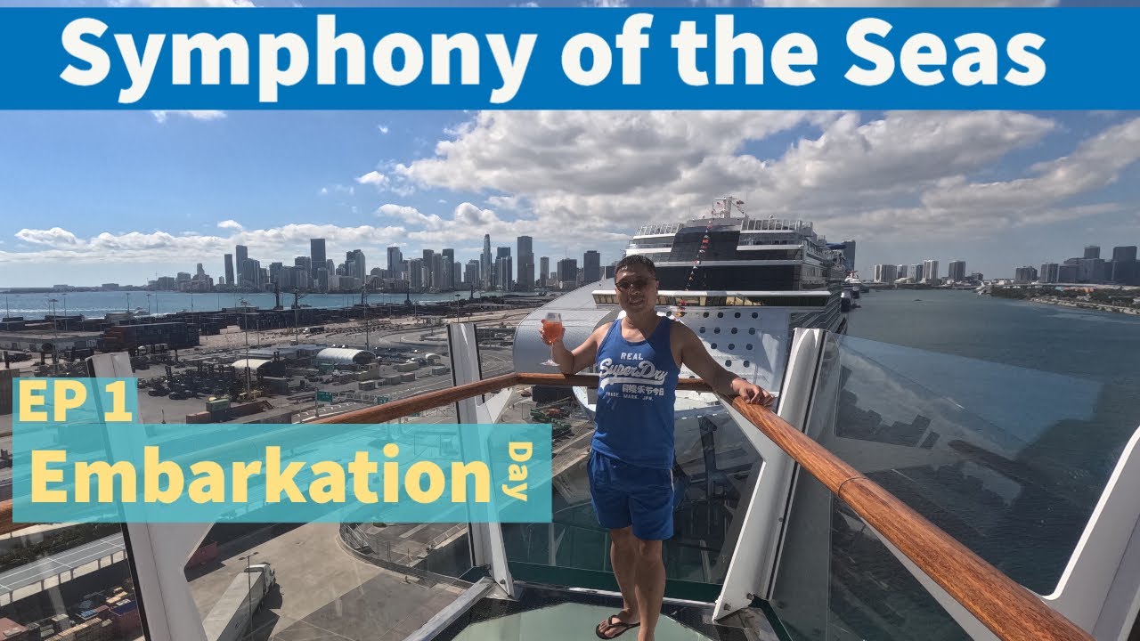 BOARDING Royal Caribbean Symphony of the Seas - Sail Away, HiRO Show, Balloon Drop | EP1 - YouTube