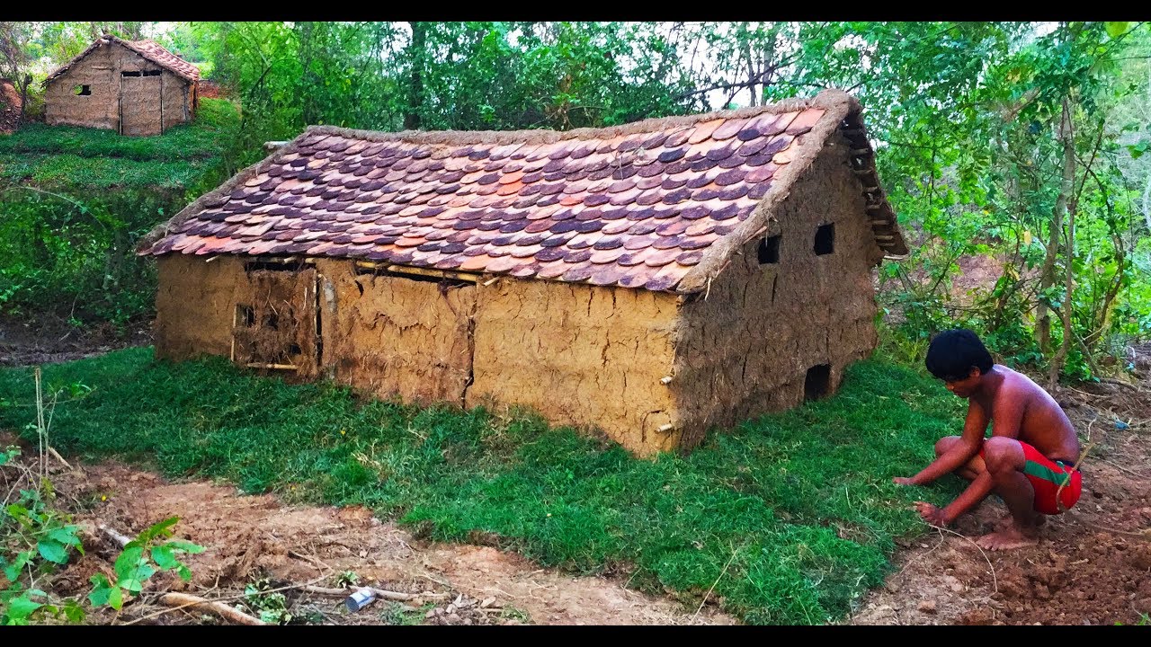 Secret Of Primitive: Update Wooden House Underground - YouTube