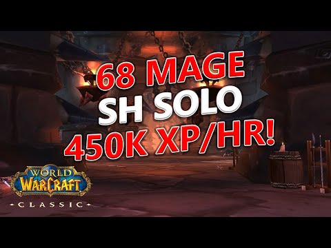WoW Classic - 68 Mage Shattered Halls SOLO AOE FARM! 450k xp/hr | 500g/hr